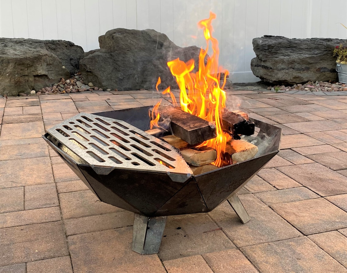 24 Dia. Long Lasting Heavy Duty Fire Pit Octagonal | Etsy
