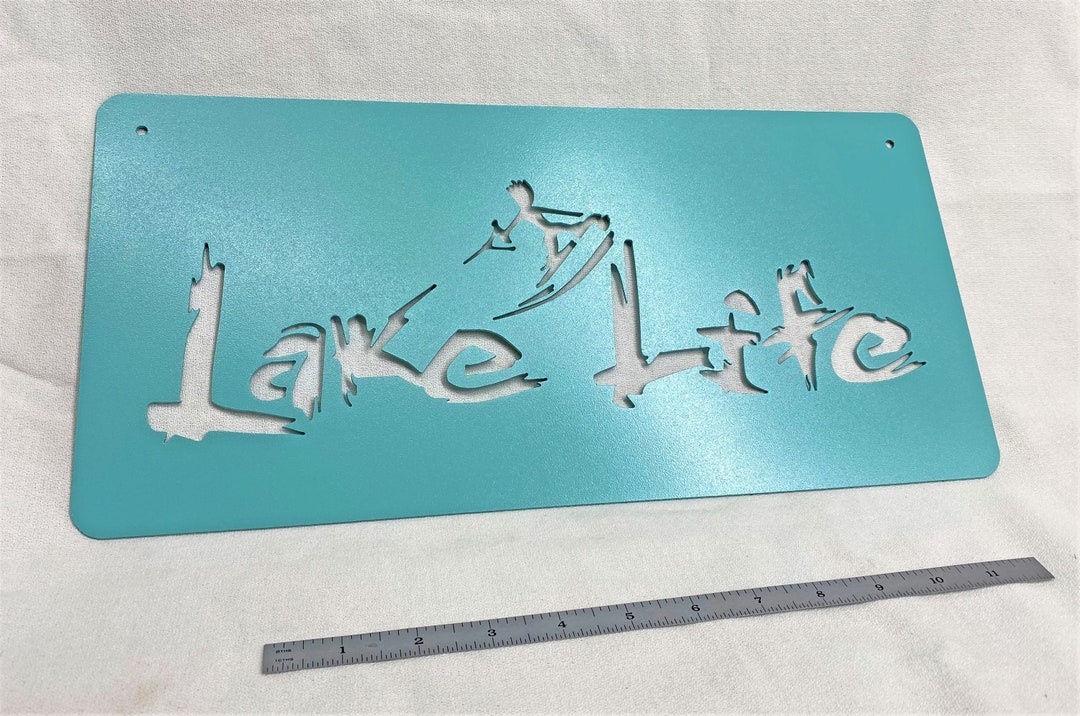 Lake Life Skiing Metal Wall Art - Etsy