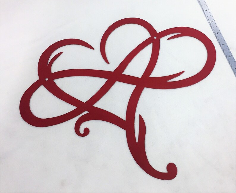 Infinity Heart Metal Wall Art - Etsy