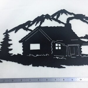 Cabin in the Woods Metal Wall Art - Etsy