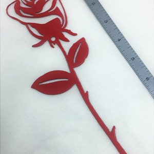 Single Rose Metal Wall Art - Etsy