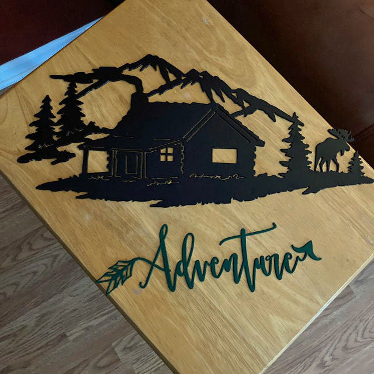 Cabin in the Woods Metal Wall Art - Etsy