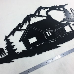 Cabin in the Woods Metal Wall Art - Etsy