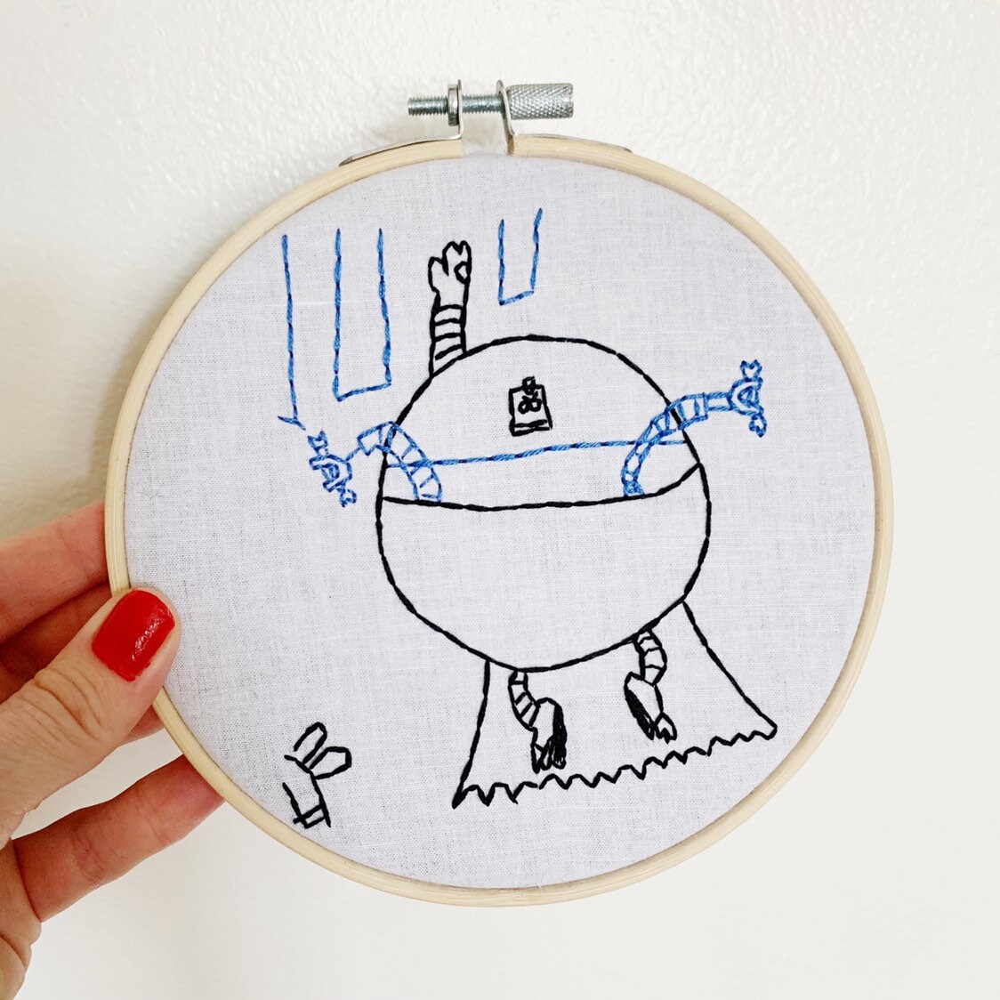 Custom Children's Drawing Embroidery Hoop - Etsy