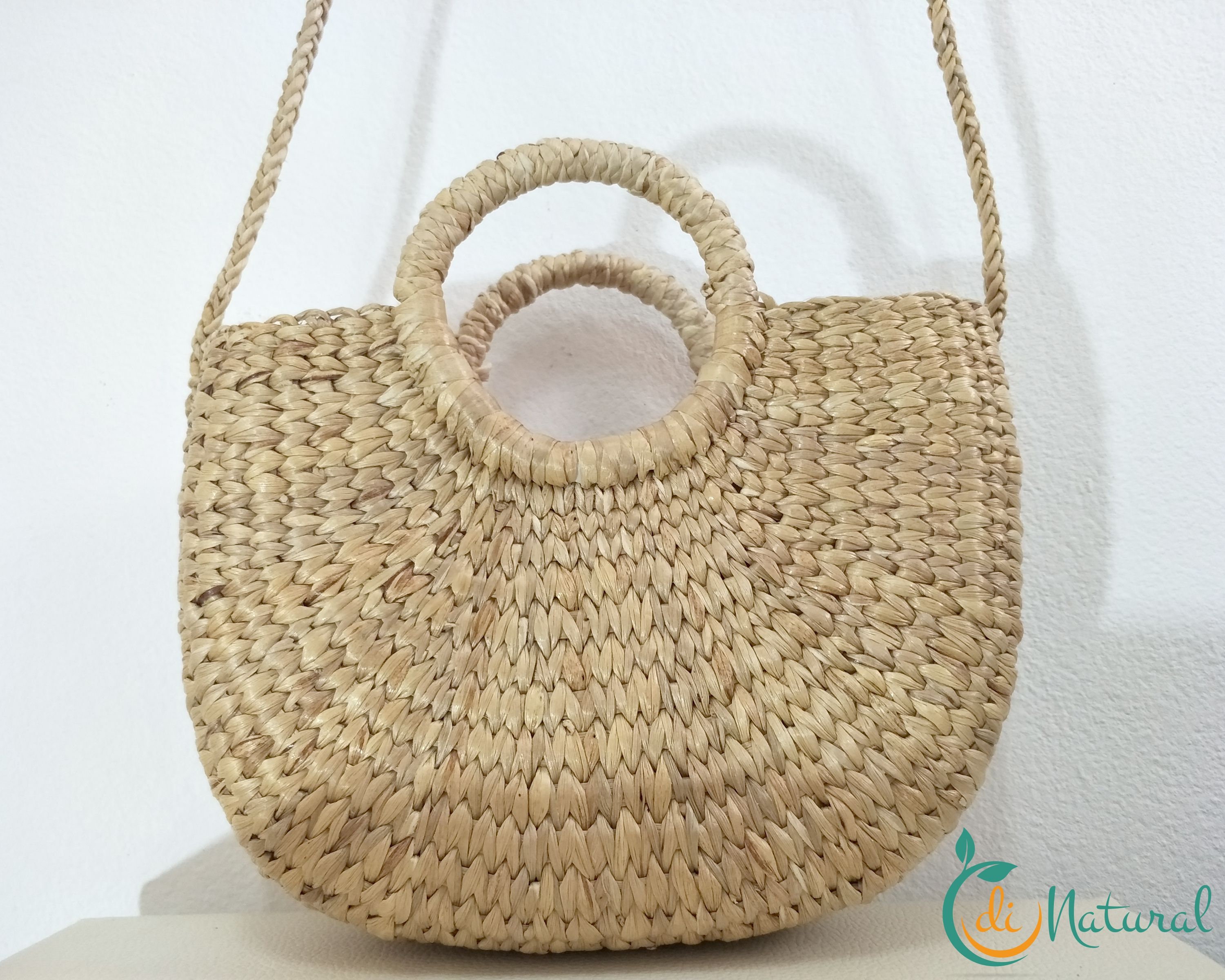 Beach Bag Straw Purse. Wicker Crossbody Bag or Handbag. Small Basket ...