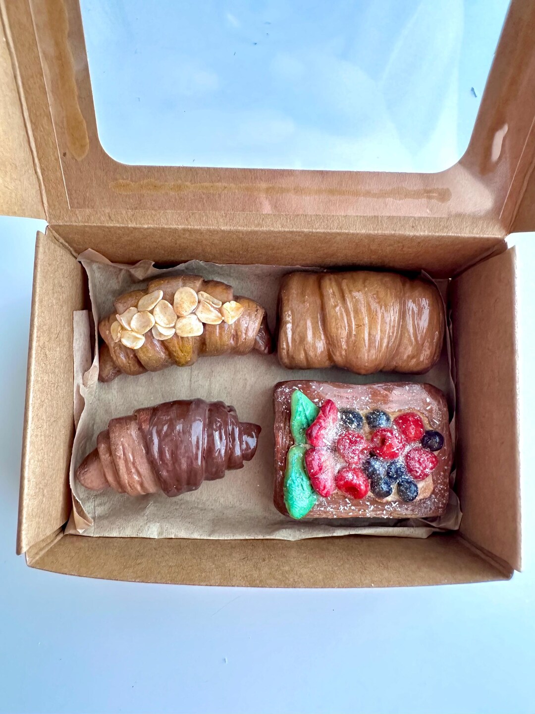 2 Mini Croissant Fridge Magnets - Etsy