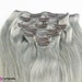 Gray Hair Clips in Hair Weft Human Hair Extensions Clips on Silk ...