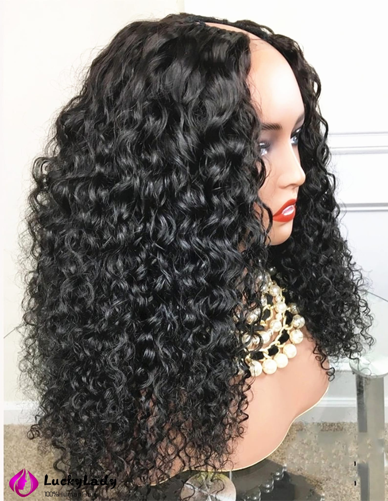 U Part Hair Wig Human Hair Wigs U-part Wig Loose Wave Women Wigs for ...