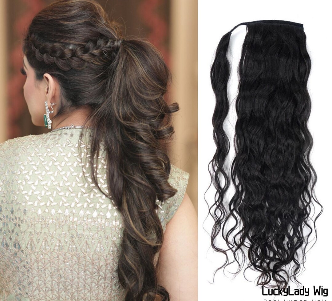 Human Hair Ponytail Extensions Clips in 9A Top Quality Remy Hair Real ...