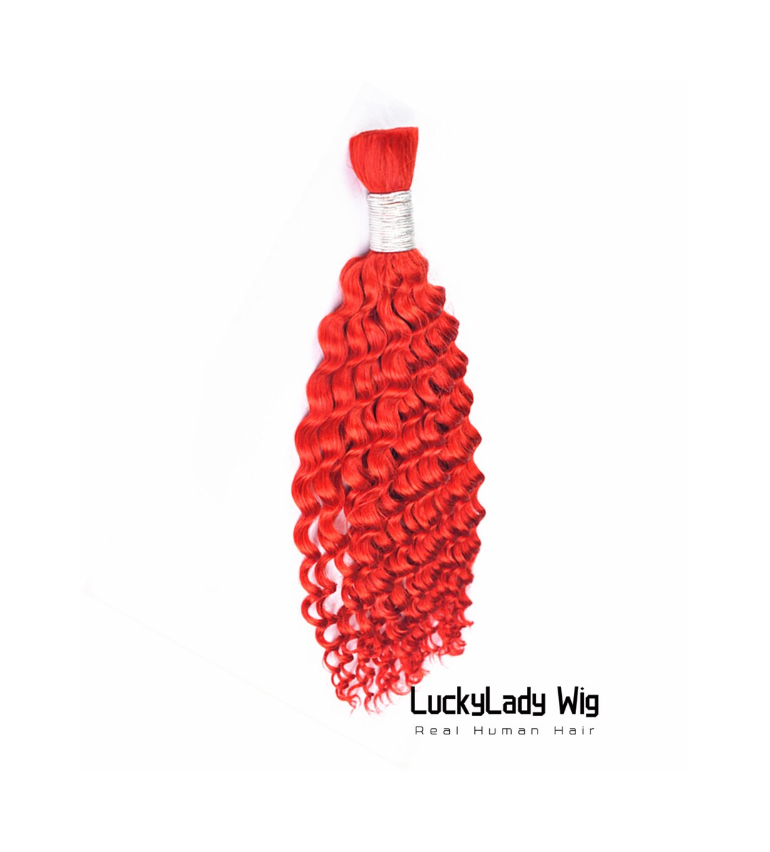 Red Remy Bulk Hair Real Human Hair for Braiding Red Bulk Hair Human ...