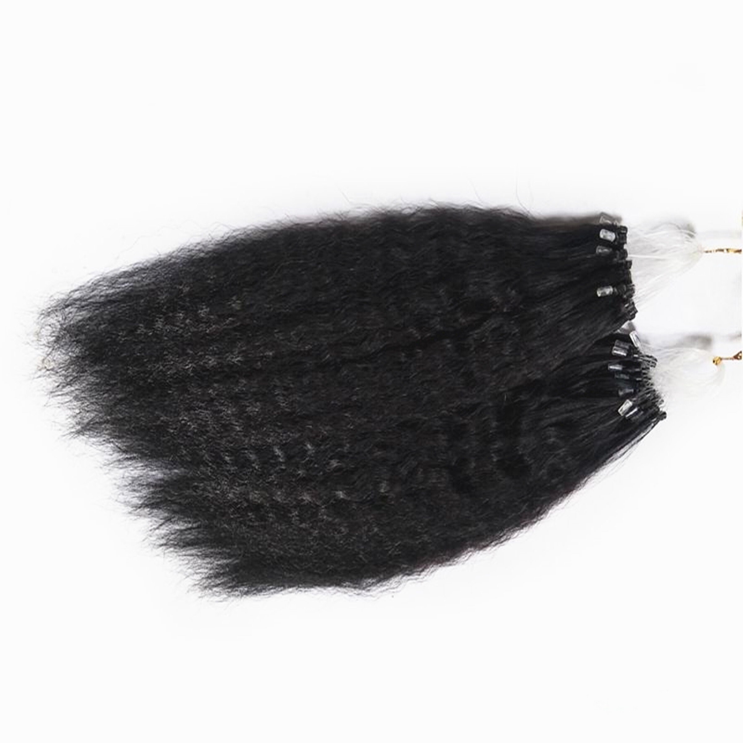 Coarse Italian Yaki 100% Human Hair Micro Beads Hair Extensions 100 ...