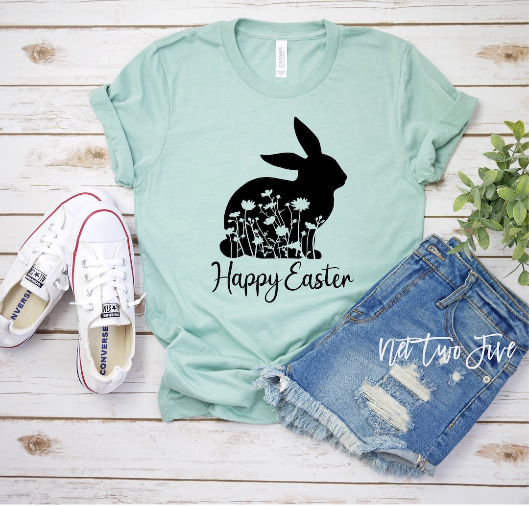 Happy Easter Shirt, Women Easter Shirt, Cute Easter Shirt,easter Bunny ...
