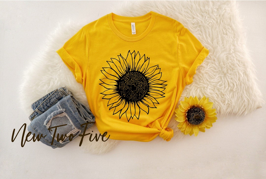Sunflower Shirt,sunflower Shirts for Women,botanical T Shirt,sunflower ...