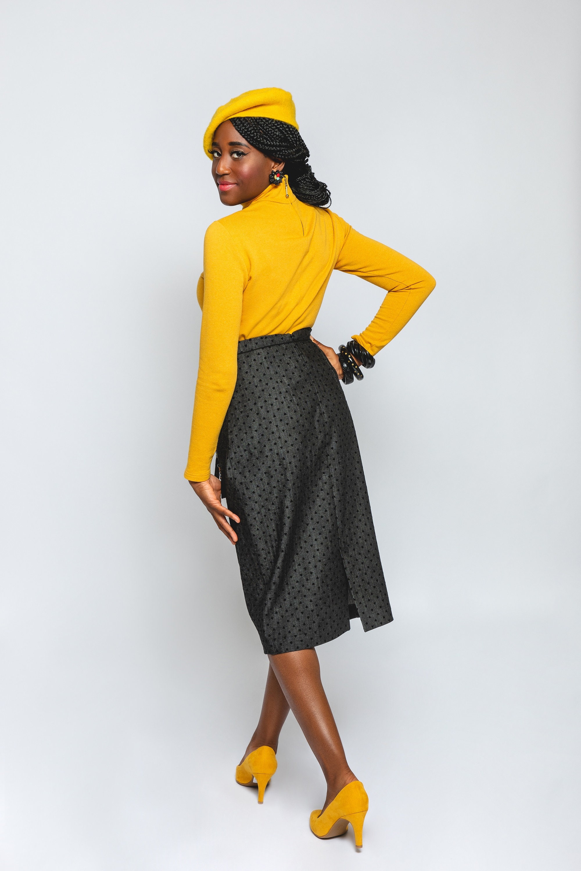 Pencil Skirt greenwich in Vintage Style, 1950s 1960s Style - Etsy
