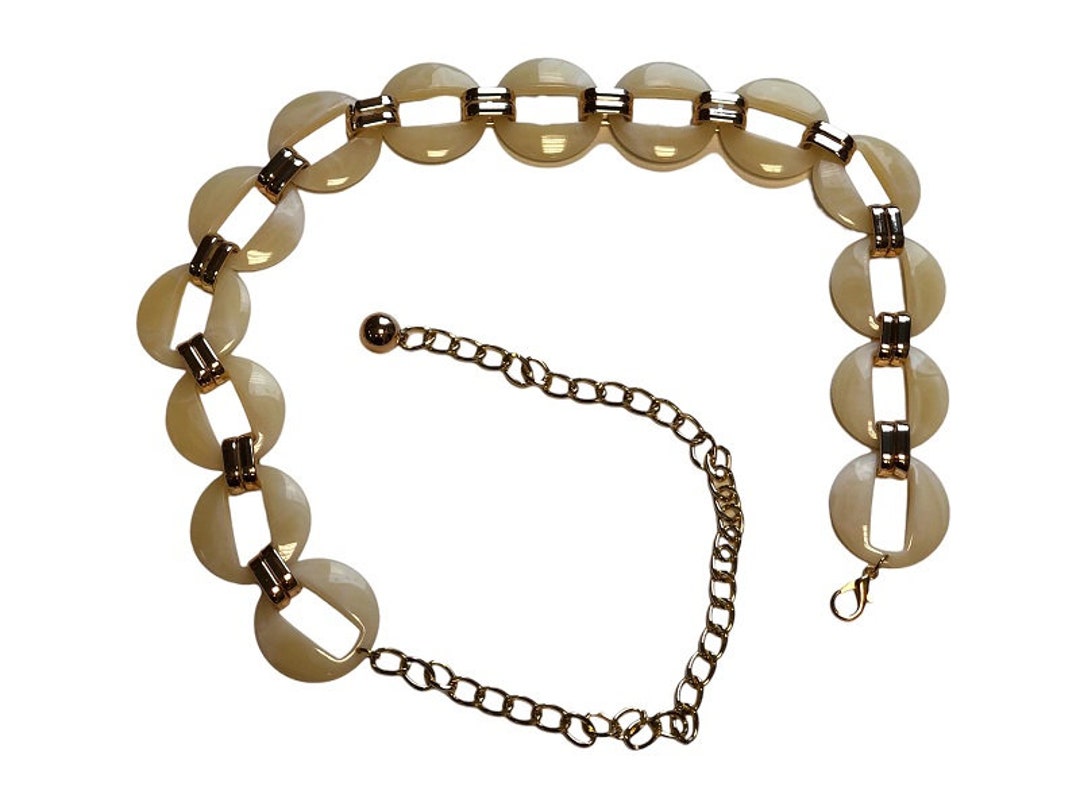 Belt groovy Plastic, Chain Belt, Chain Belt in 60s 70s Vintage Style - Etsy