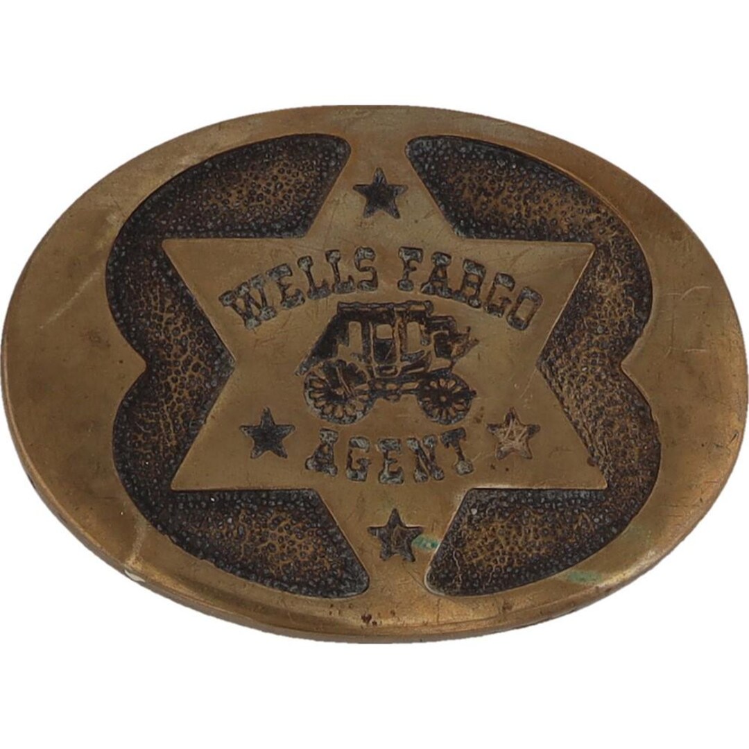 Brass Wells Fargo Bank Logo Banker Banking Teller 1970s Vintage Belt ...