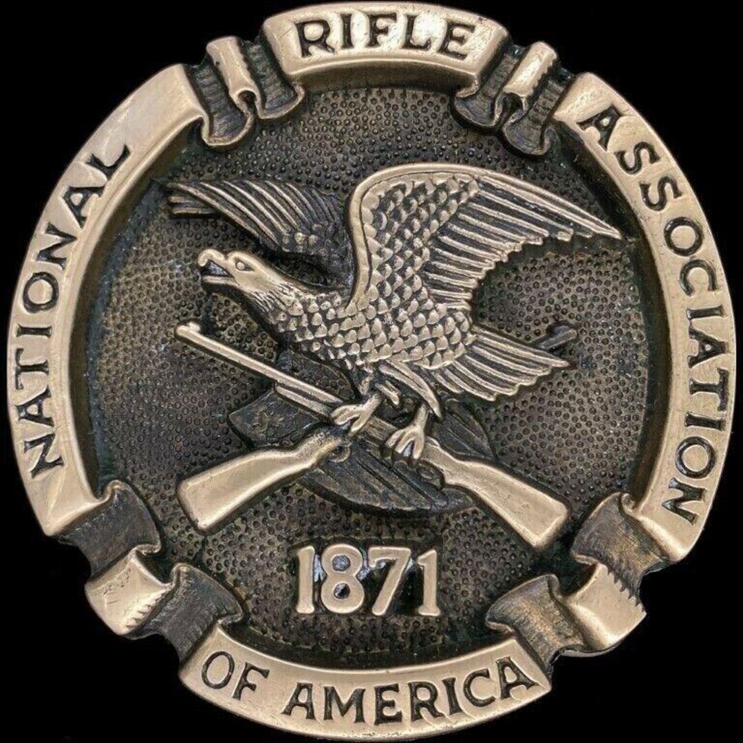 Brass National Rifle Nra Member Gun Right Militia Hunter 1970s Vintage ...