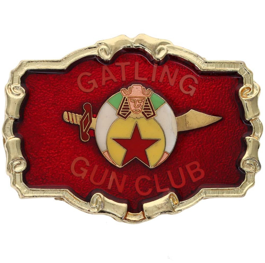 New Gatling Gun Club Ancient Arabic Order Nobles Shriner Nos Vintage ...
