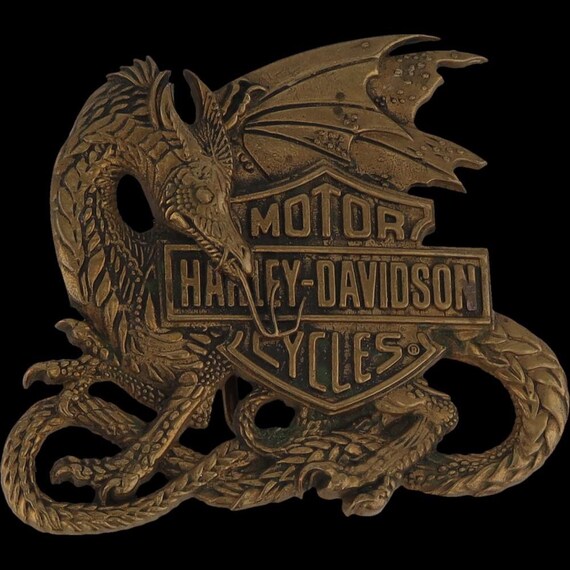 Brass Harley Davidson Dragon Logo Biker Motorcycle Ba… - Gem