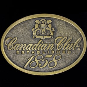 Canadian Club Whisky Whiskey CC Walkerville Canada 80s NOS Vintage Belt ...