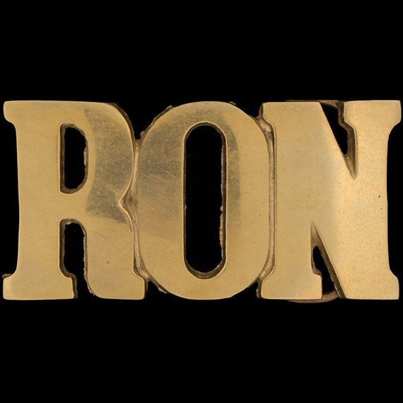 vintage brass letter r - Gem