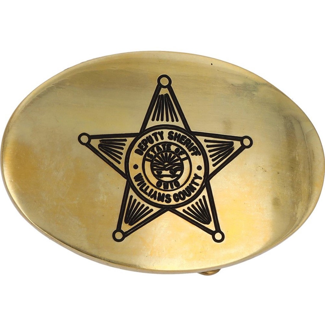 Brass New Deputy Sheriff Williams County Ohio OH 1980s NOS Vintage Belt ...