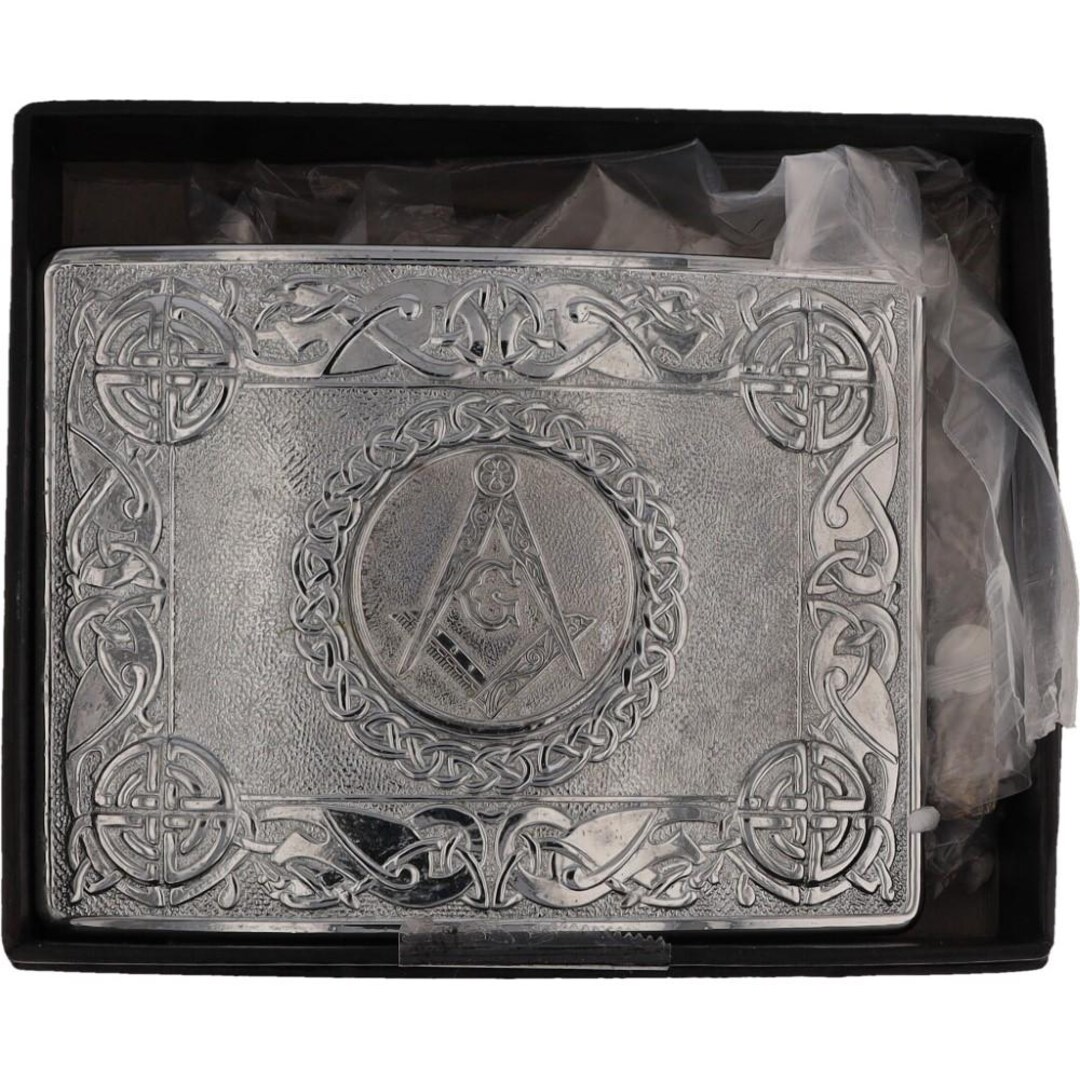 Set Freemason Masonic Lodge Silver Crest Emblem Lions Celtic Vintage ...