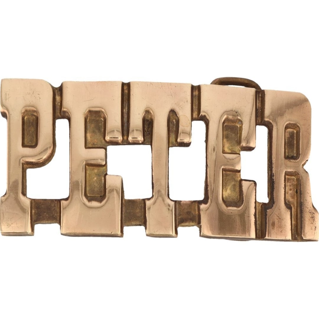 New Brass Peter Pete Name Old School Hippie Hippy 1980s Nos Vintage ...