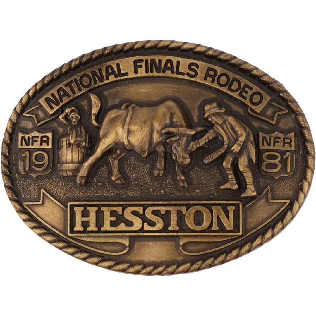 81 National Finals Rodeo Nfr Hesston Bull Rider Riding 80s Vintage Belt ...
