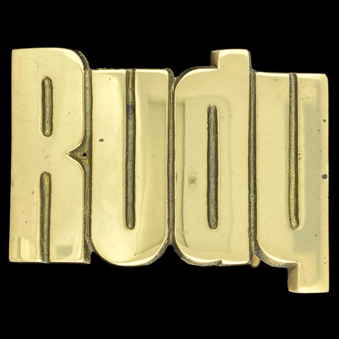 Rudy Rudolph Personalized Name Retro Old School Hippie Western Solid ...