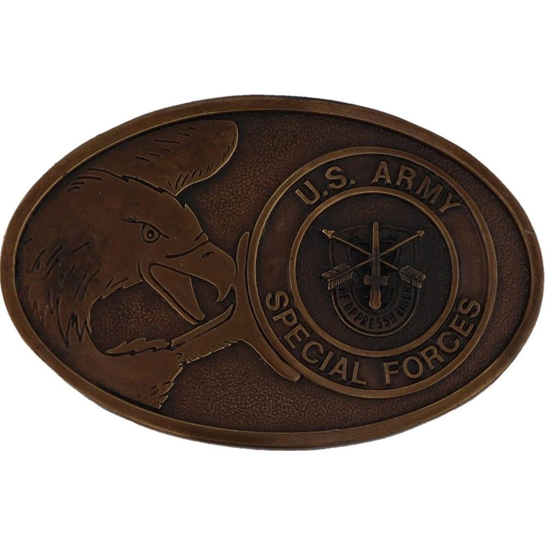 Us Army Special Forces De Opresso Liber Green Beret 70s Nos Belt Buckle ...