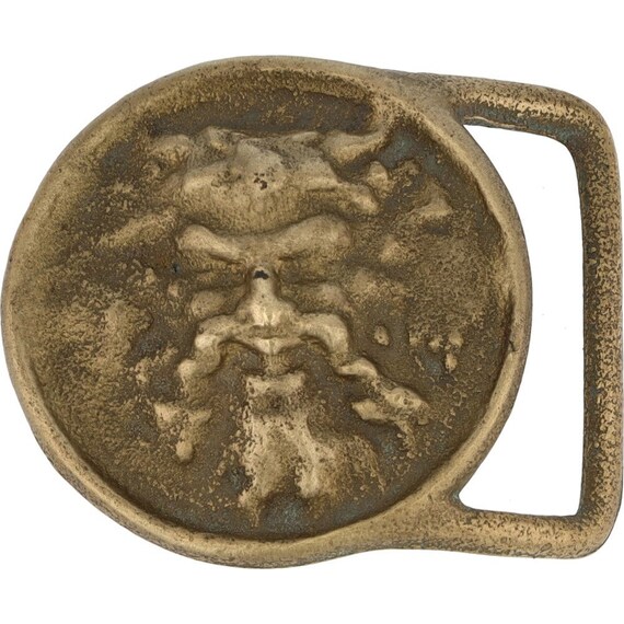 Brass Green Man Forest Wind Sun God Devil Face Hippie… - Gem