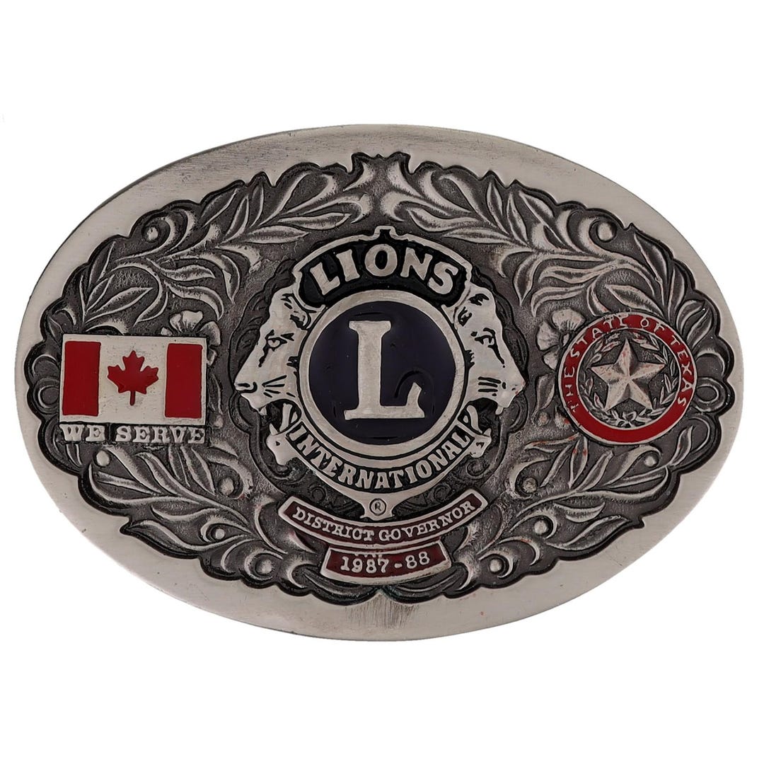 New Lions International Service Club Charity Community Vintage Belt ...