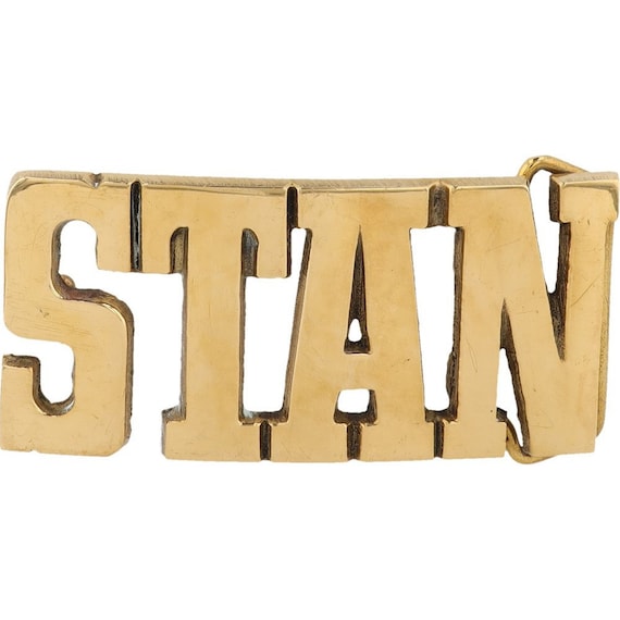 New Brass Stan Stanley Stanly Name Tag 1980s Nos Vint… - Gem