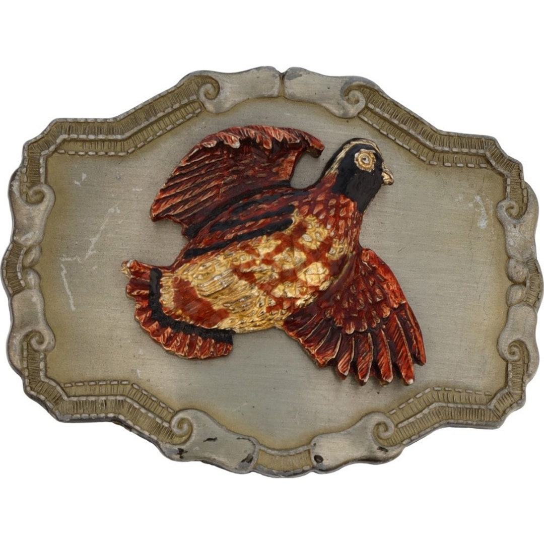 Pheasant Ringneck Quail Bird Hunting Hunter Game 1970s Vintage Belt ...
