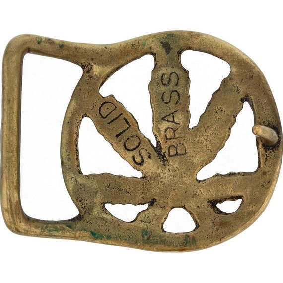 Brass Marijuana Weed Pot Cannabis Leaf Hippie Hippy B… - Gem