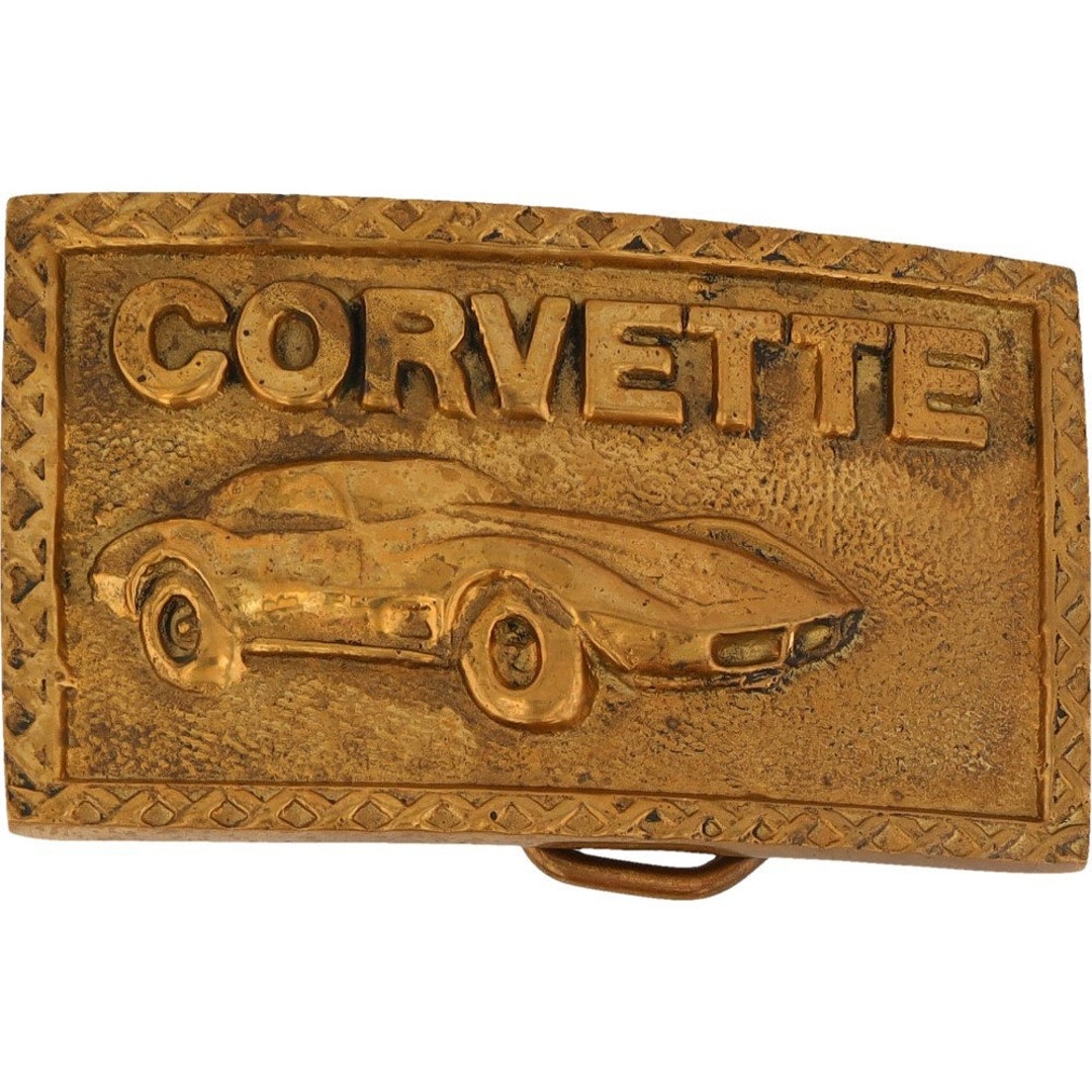 New Brass Chevy Corvette Muscle Classic Car Show 1970s Nos Vintage Belt ...