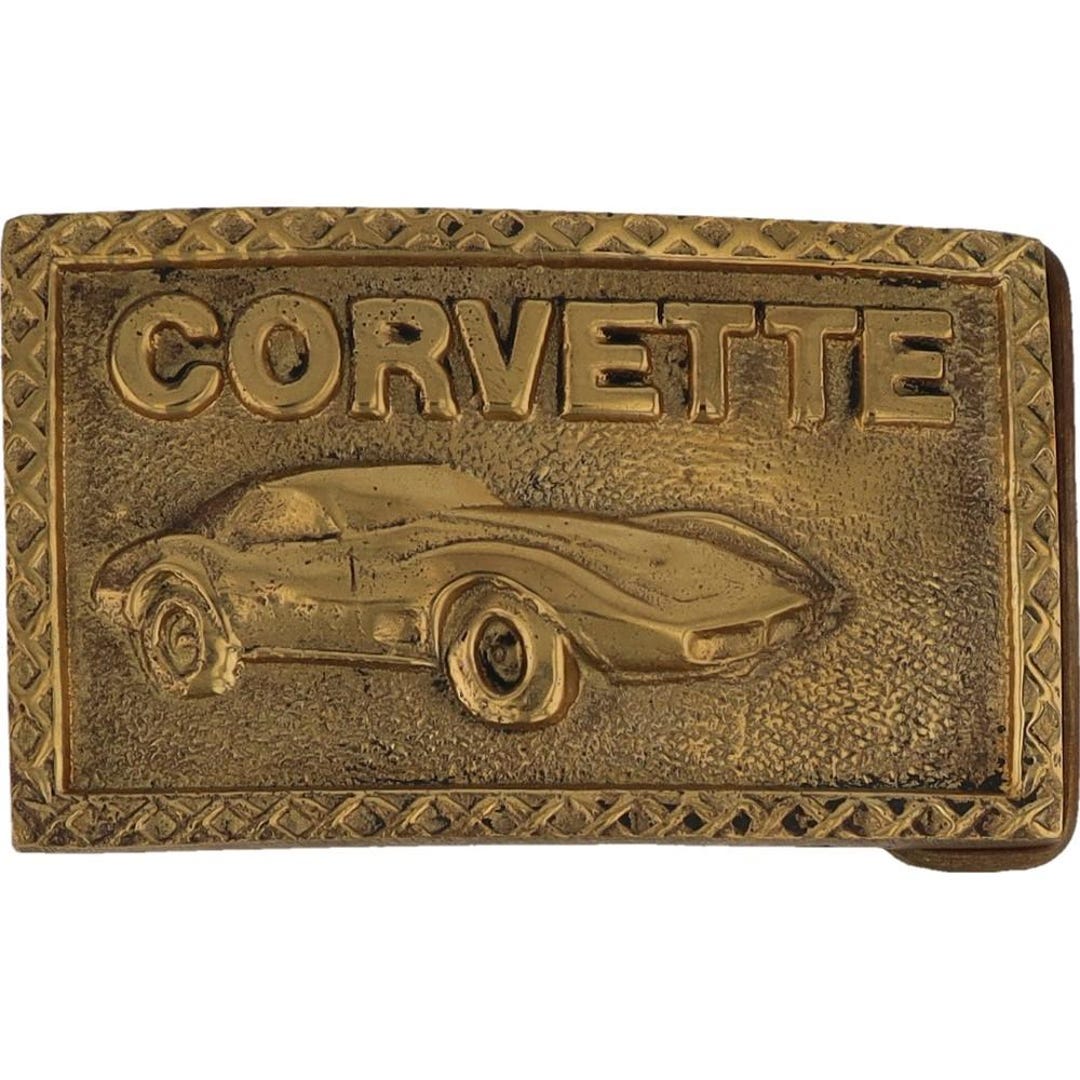 Brass Chevy Corvette Muscle Classic Car Show Zr1 Z51 1970s Vintage Belt ...