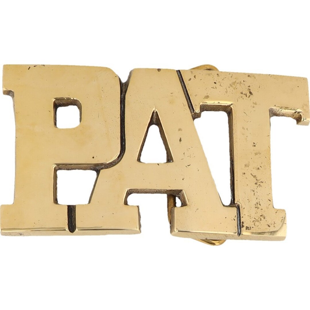 New Brass Pat Patrick Patricia Patsy Name Tag 1970s Nos Vintage Belt ...