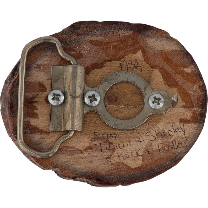 Wood Old Fart Fishing Boat Fish Fisherman Retired 1980s Vintage Belt ...