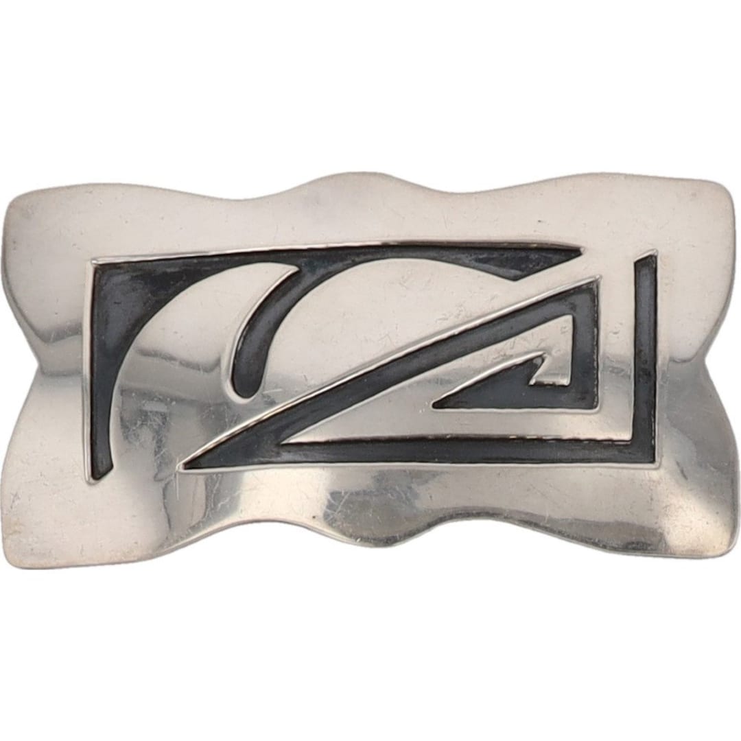 Sterling Silver Hopi Overlay Native American Geometric Vintage Belt ...