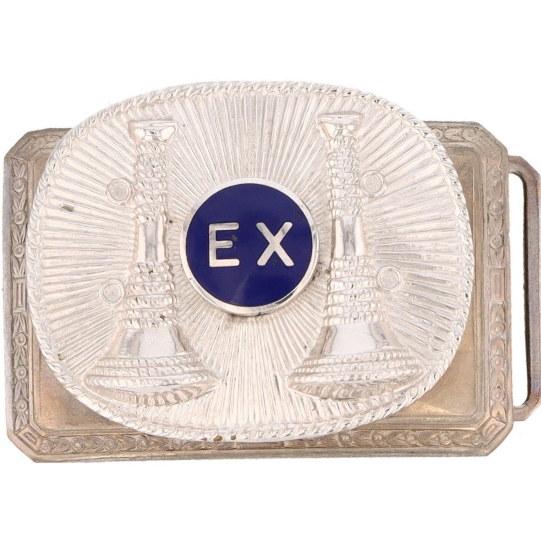 Ex Fire Chief Captain Badge Firefighter Fireman Dept 1960s Vintage Belt ...