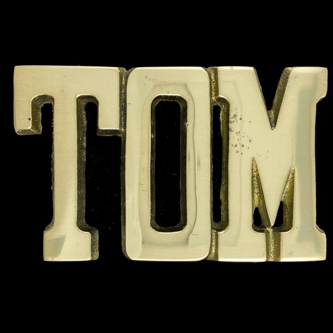 New Brass Tom Thomas Tommy Personalized Name Bubble Letter Old School ...