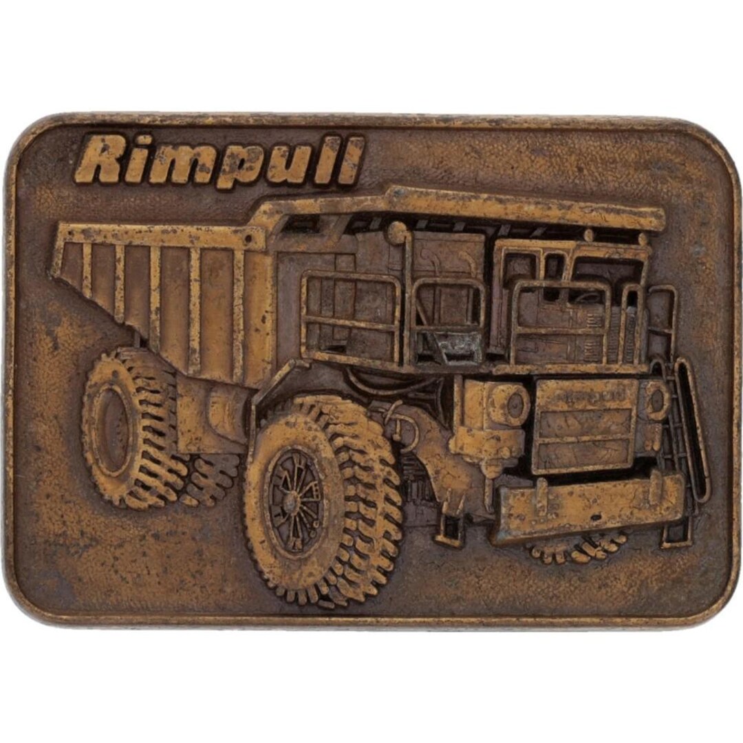 Rimpull Haul Truck Mining Equipment Vintage Belt Buckle Heavy Machinery ...