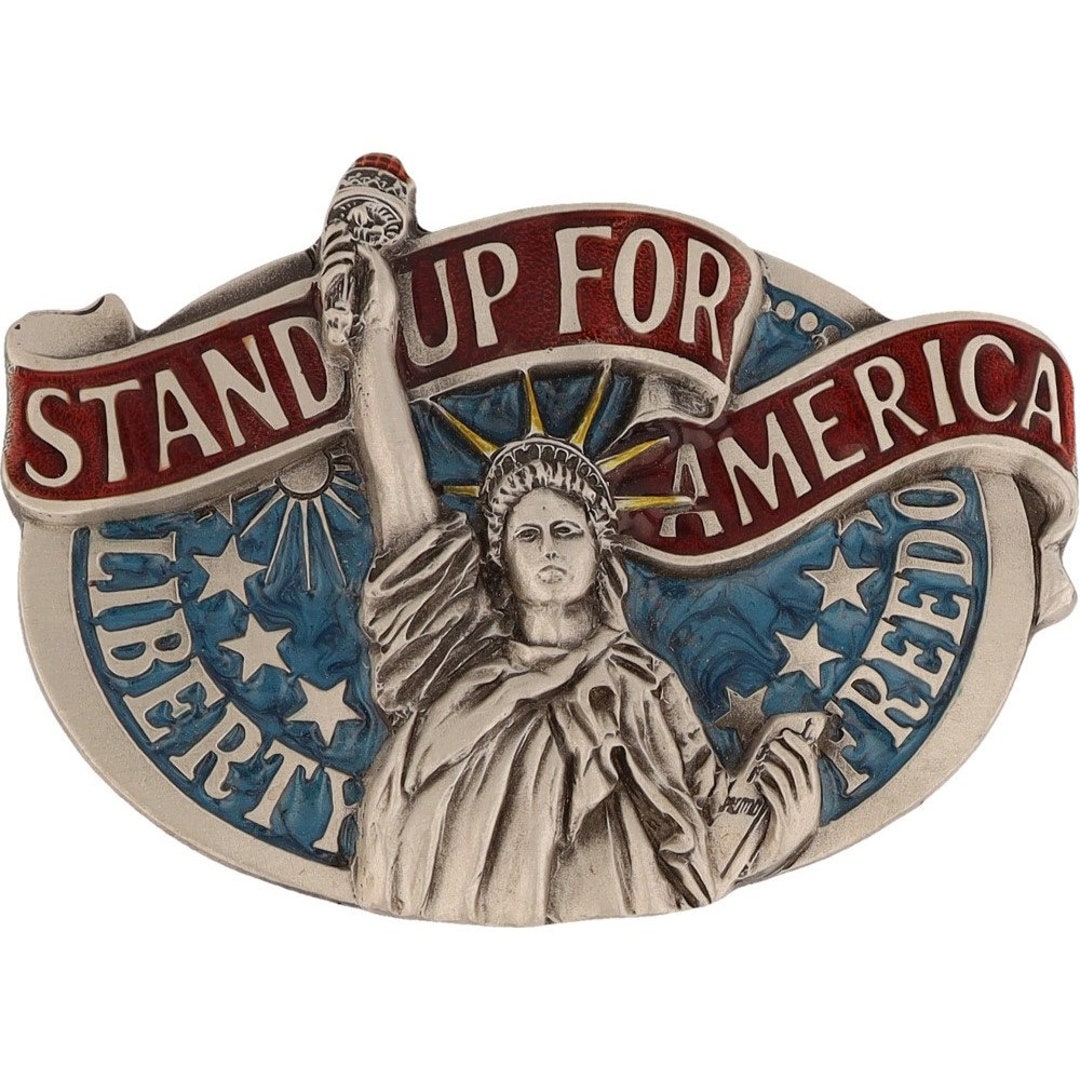 Statue Liberty Freedom 2nd Amendment Gun Rights Trump NOS Vintage Belt ...