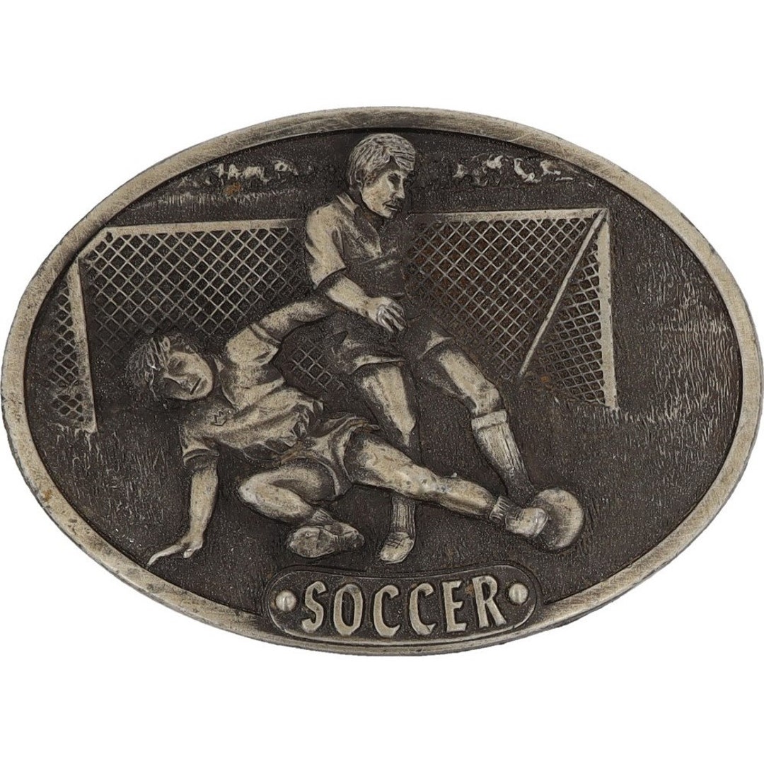 Soccer Football Team Futbol Coach Player Uefa 1970s Vintage Belt Buckle ...