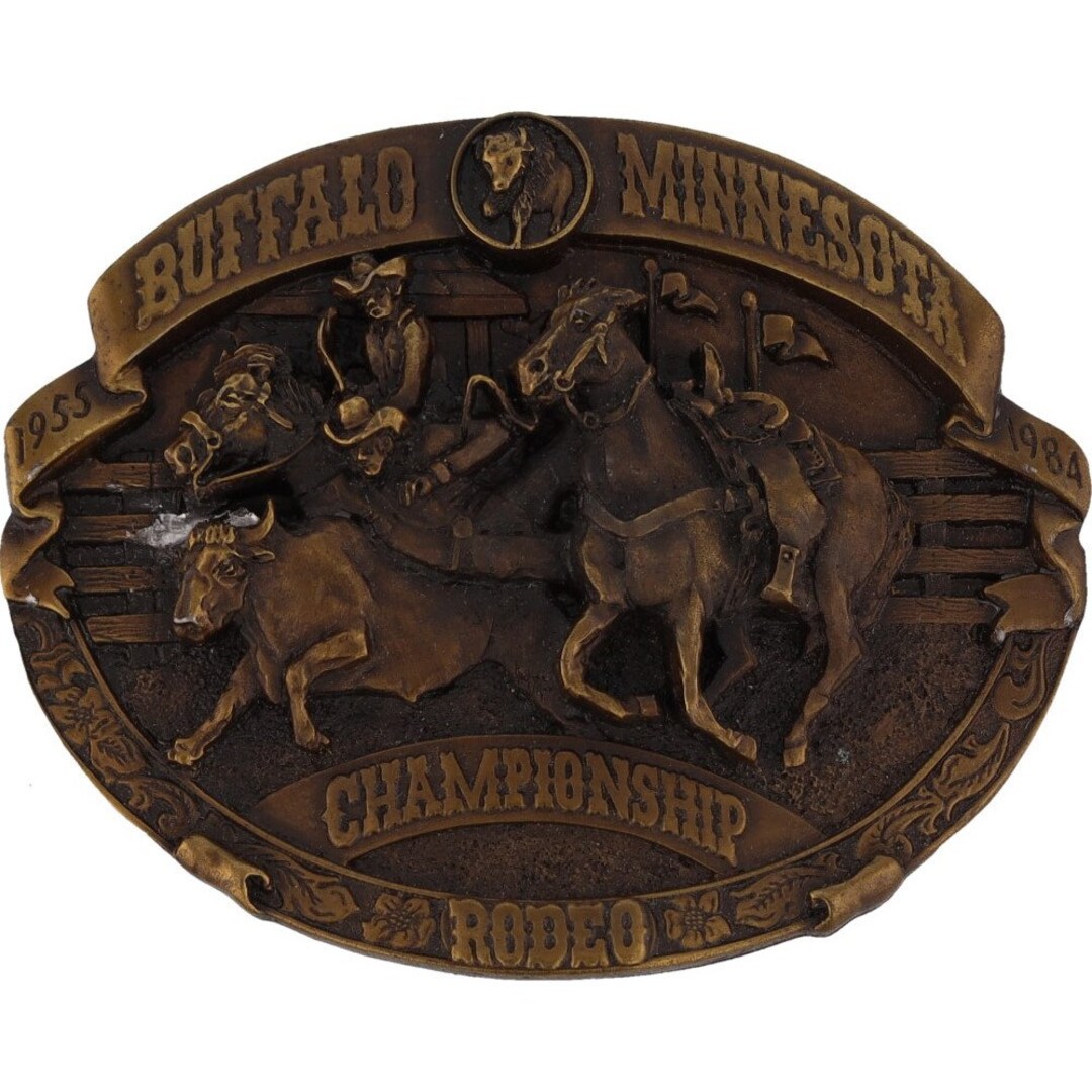 Buffalo Minnesota Rodeo Prca Steer Wrestling Bull Dogging Nos Vintage ...