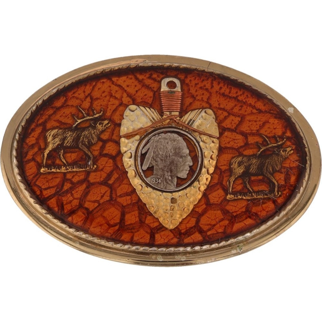 Native American Archery Arrow Head Hunting Elk Hunter Cowboy Vintage ...