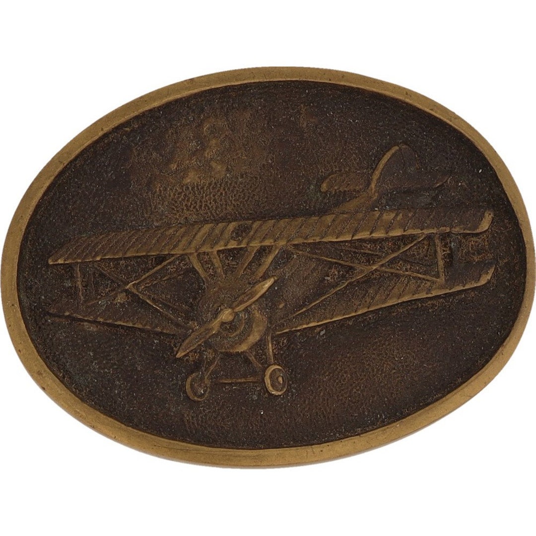 Brass Biplane Antique Wwii Prop Propeller Airplane Plane 70s Vintage ...