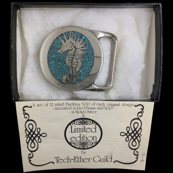 Tech Ether Guild SEAHORSE Turquoise Vintage 1980s Lim… - Gem